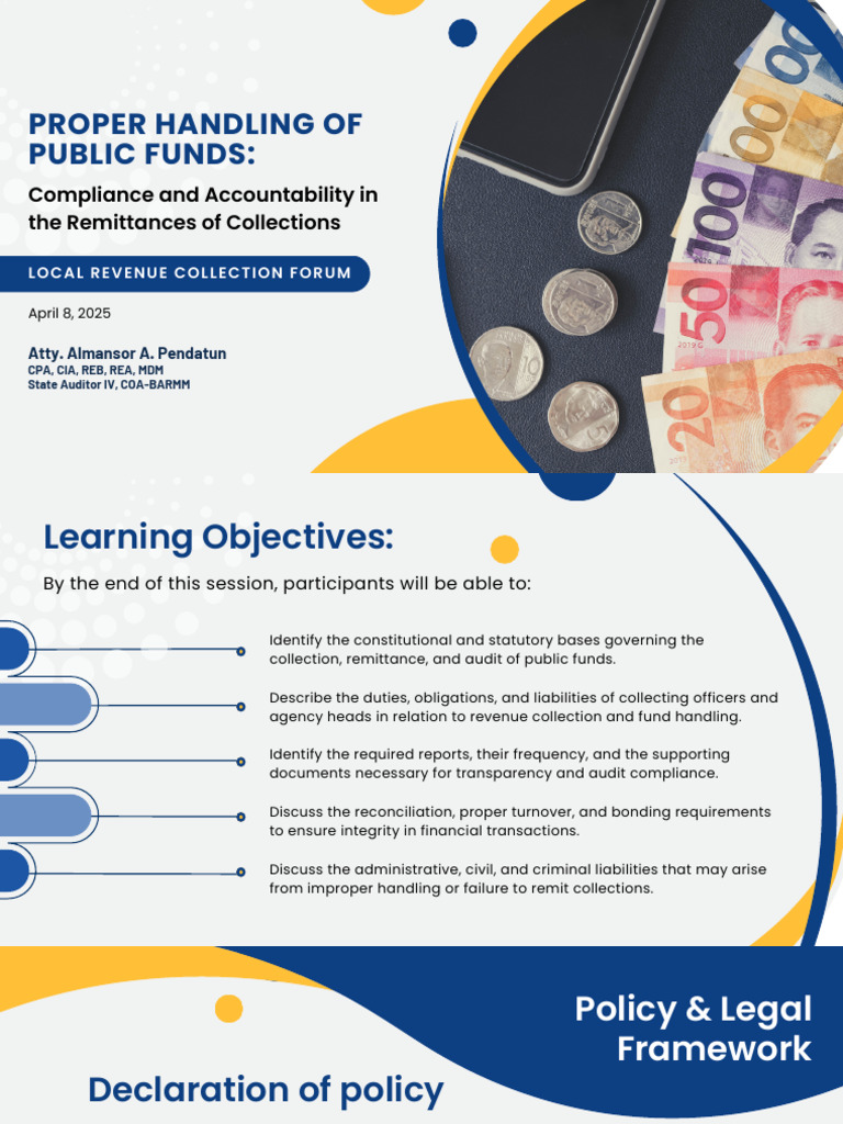 Public Funds Handling Compliance Guide | PDF | Audit | Internal Control