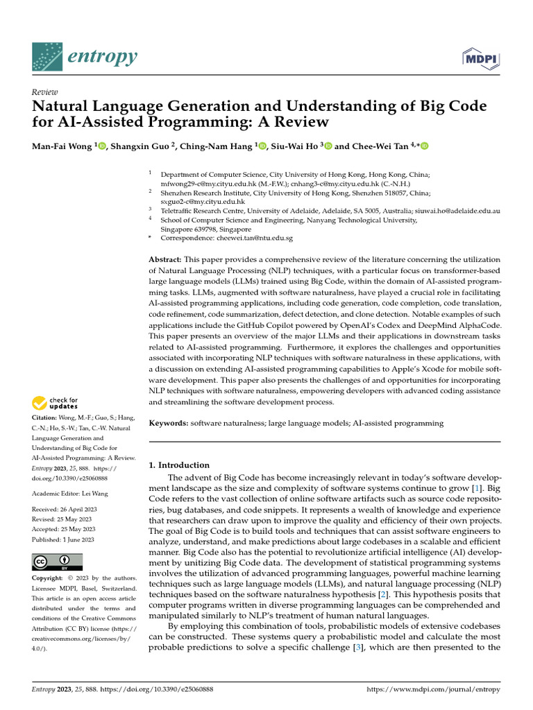 Natural Language Generation and Understanding of Big Code For AI ...