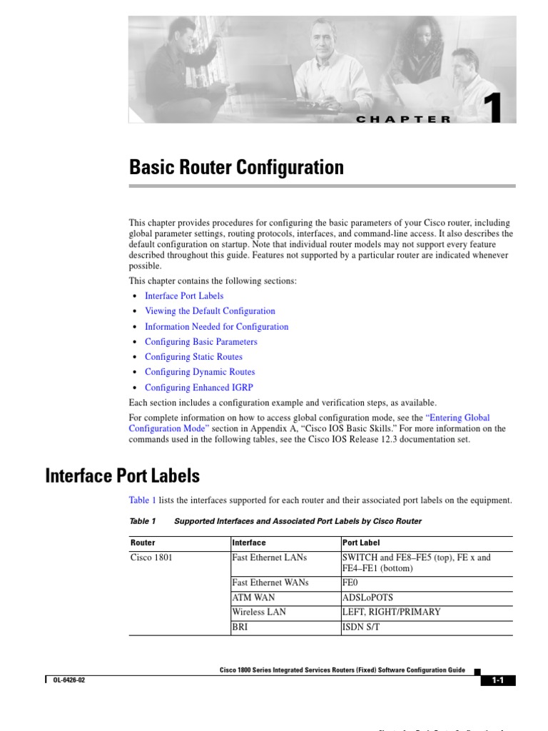 Cisco Basic Router Configuration Pdf Ip Address Router Computing