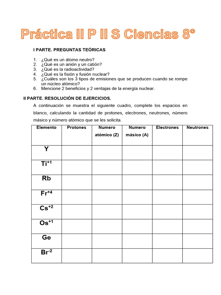 Preguntas y Ejercicios sobre Átomos y Energía Nuclear | PDF