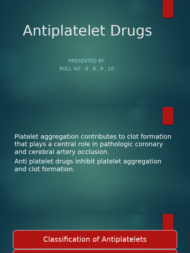 Antiplatelet Drugs | PDF