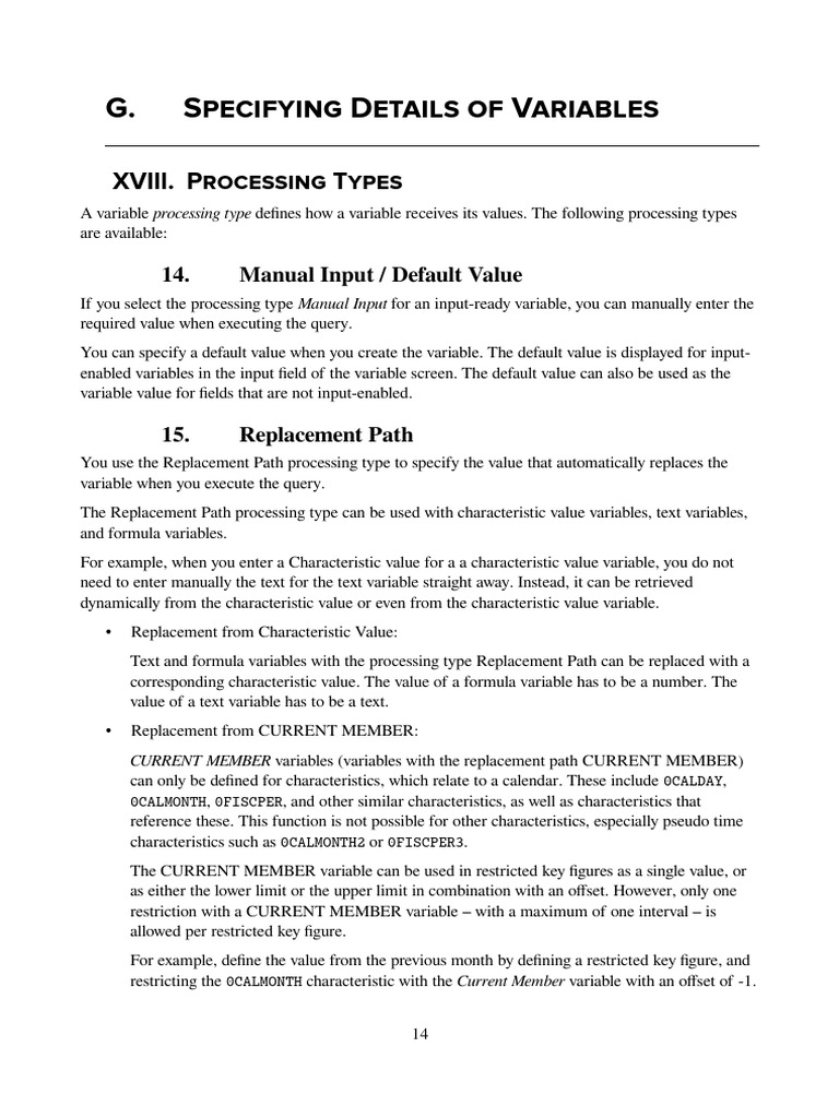 G. Specifying Details of Variables | PDF | Computer Programming | Programming Paradigms