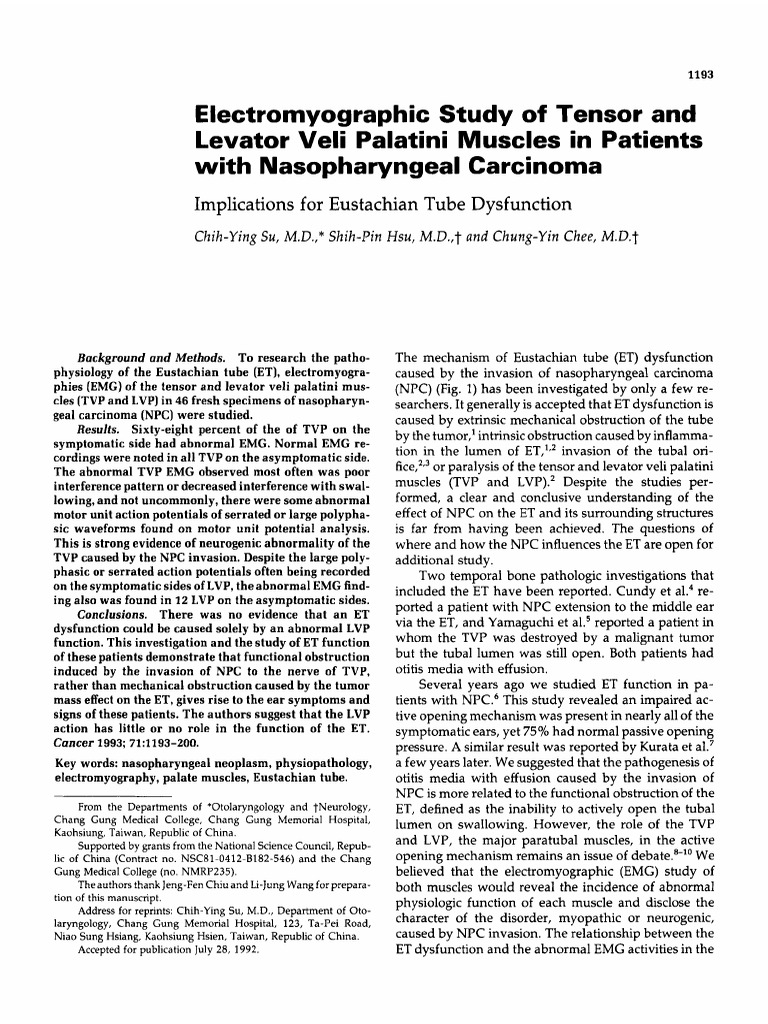 ref-EMG-Su 1993 | PDF | Electromyography | Ear