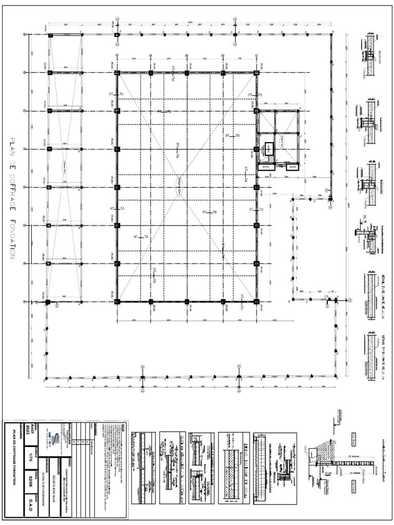2-Plan de Coffrage Fondation | PDF