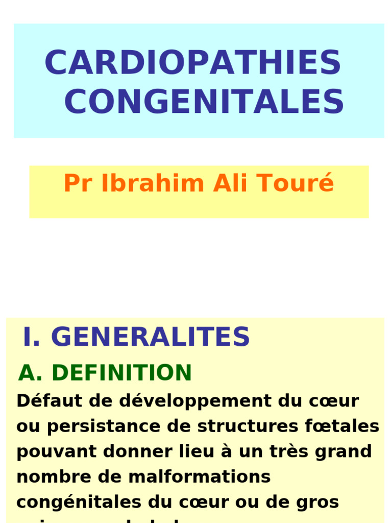 CARDIOPATHIES Congénitales | PDF | Cardiopathie congénitale | Cœur
