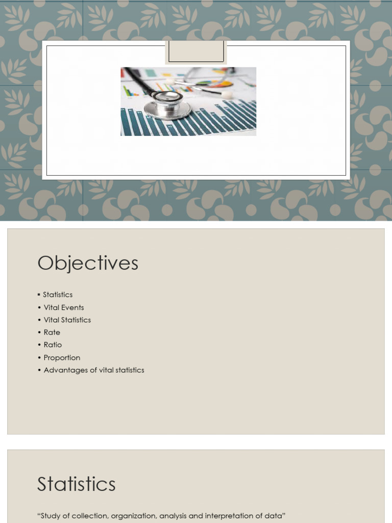 Understanding Health and Vital Statistics | PDF | Mortality Rate ...