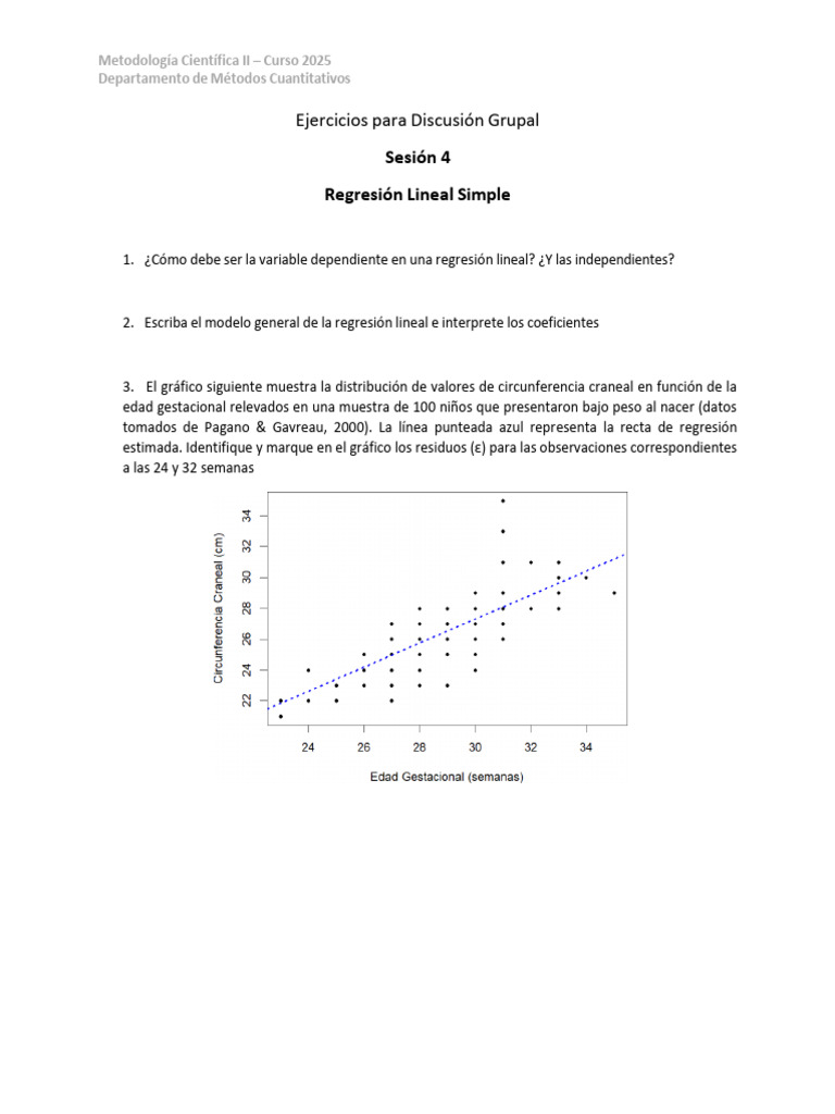 DG04 RegLinealSimple 2025 | PDF | Regresión lineal | Análisis de regresión