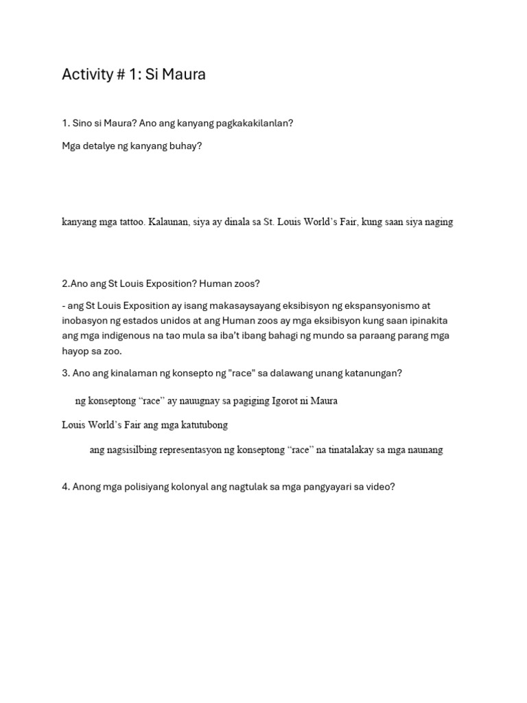 Activity 1 Si Maura | PDF