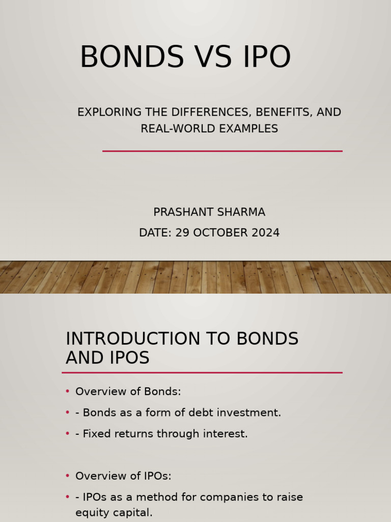 Bonds vs IPOs: Key Differences Explained | PDF | Bonds (Finance ...