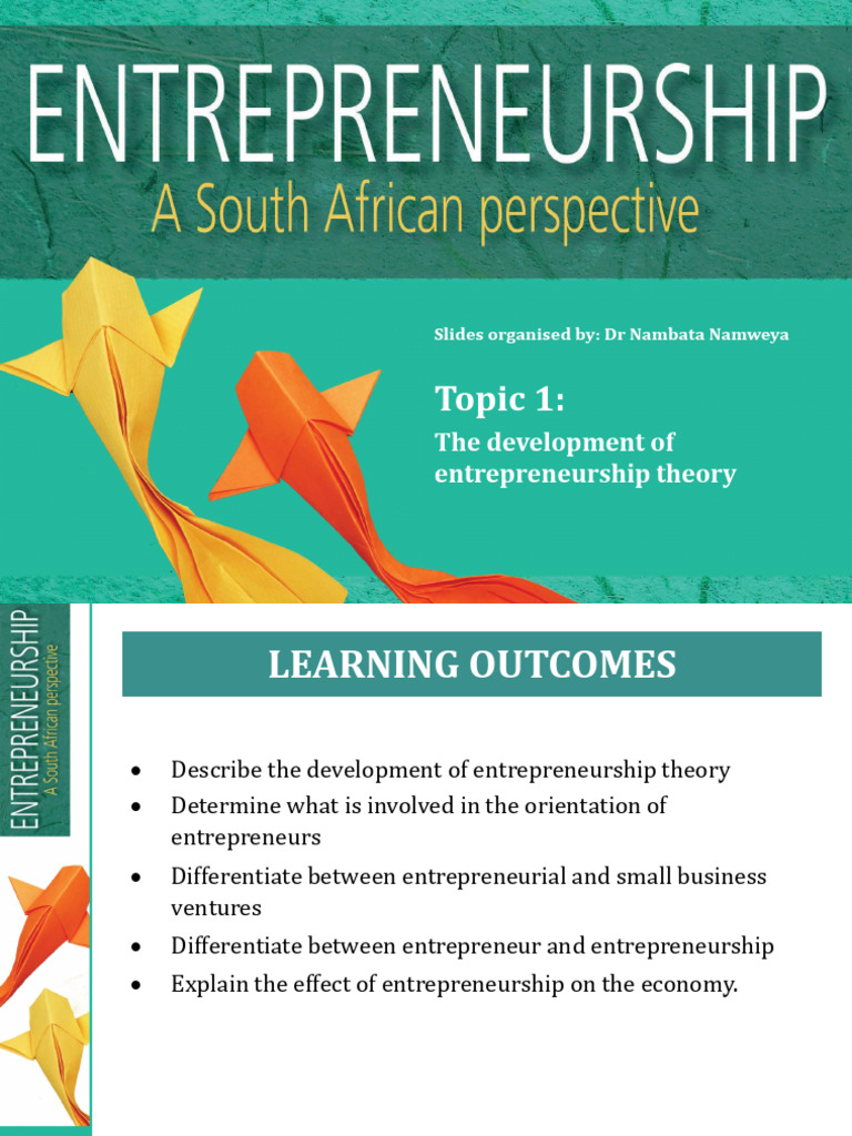 Evolution of Entrepreneurship Theory | PDF | Entrepreneurship | Economies