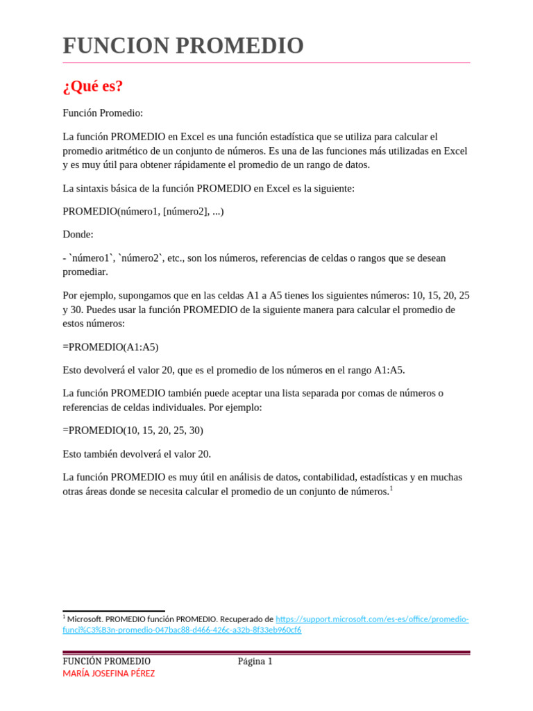 Funcion Promedio... | PDF