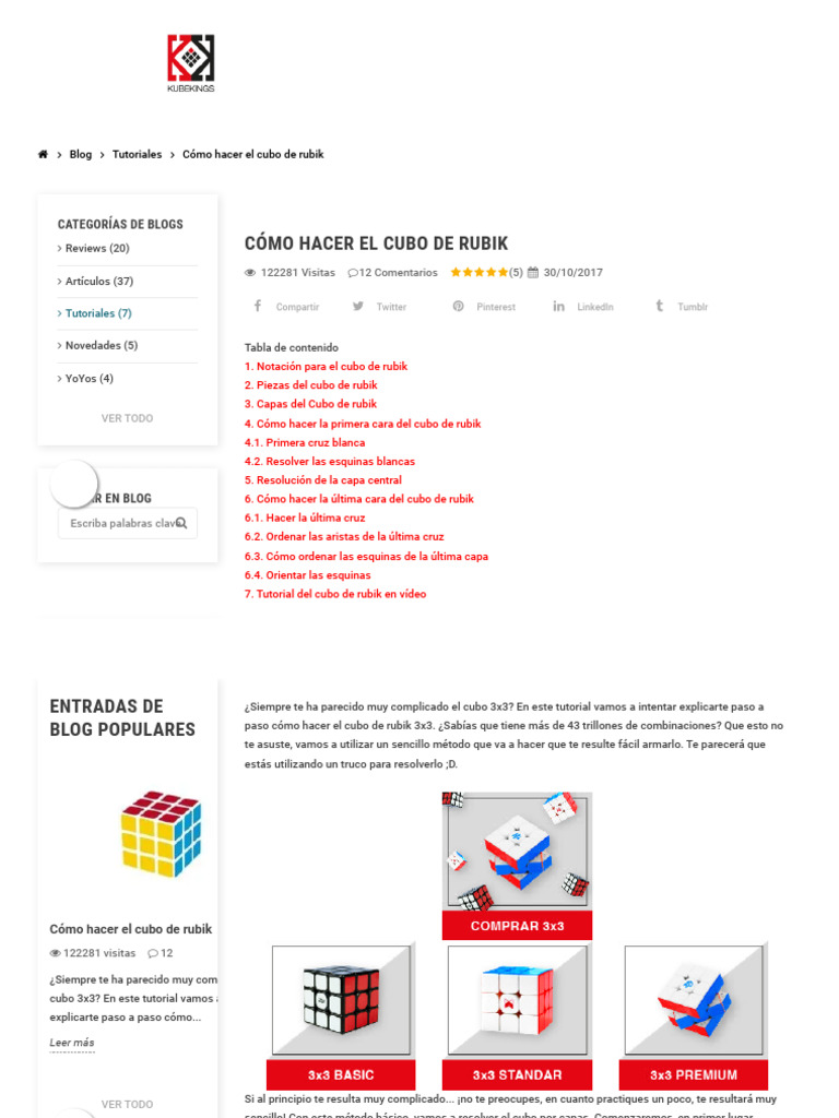 Aprende A Resolver El Cubo de Rubik 3x3 | PDF | Rompecabezas lógicos