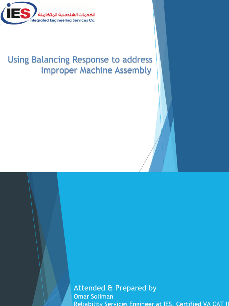 Balancing Response To Address Improper Machine Assembly | PDF ...