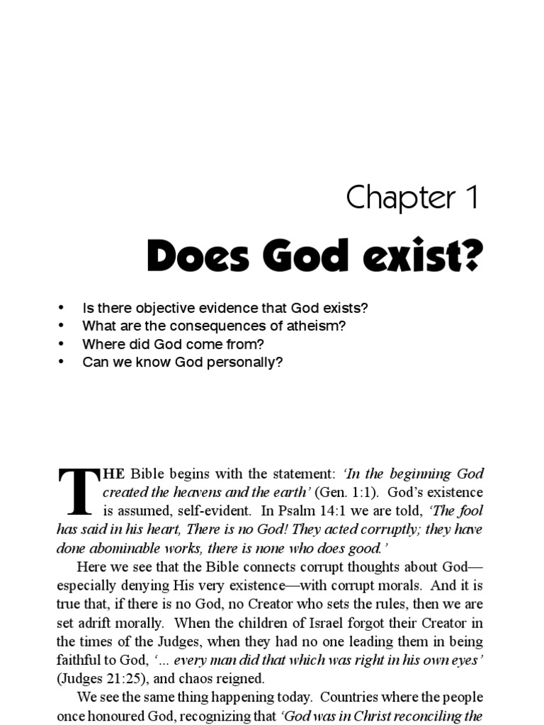Chapter1 - Does God Exist | PDF