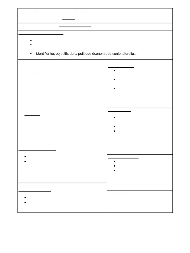 Politique conjoncturelle en économie | PDF
