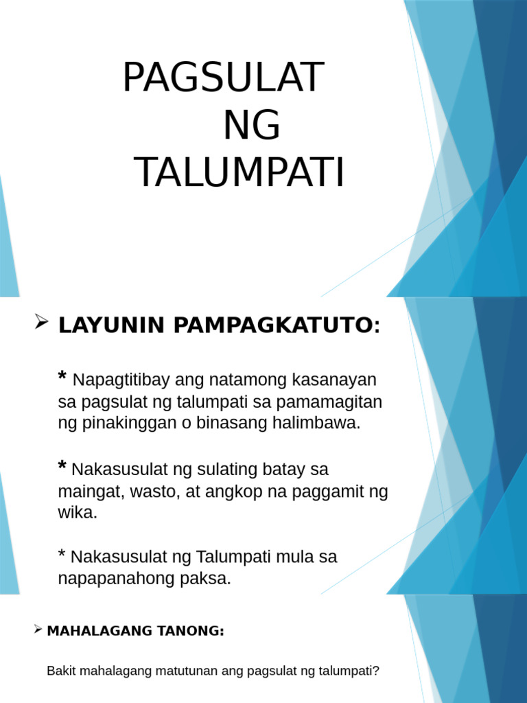 Pagsulat NG Talumpati | PDF
