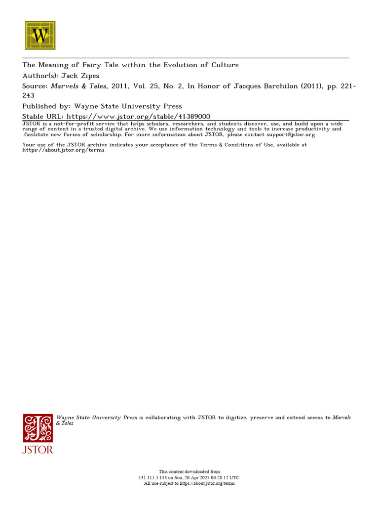 Evolution of Fairy Tales in Culture | PDF | Fairy Tales | Fairies