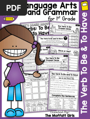 Grammar 1st Grade Grammar Verbs To Be 1