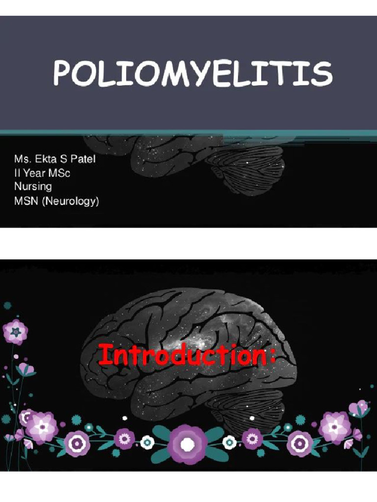 Poliomyelitis | PDF