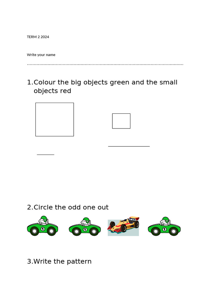 ECD B Holiday Worksheets for Term 2 | PDF