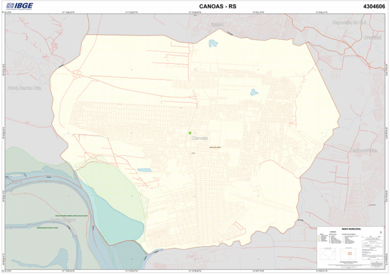Mapa de Canoas Fonte Ibge | PDF