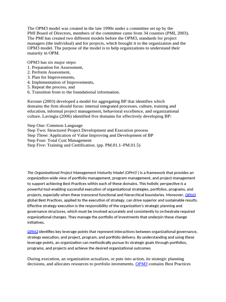 The Organizational Project Management Maturity Model-Pmi 2008 | PDF ...