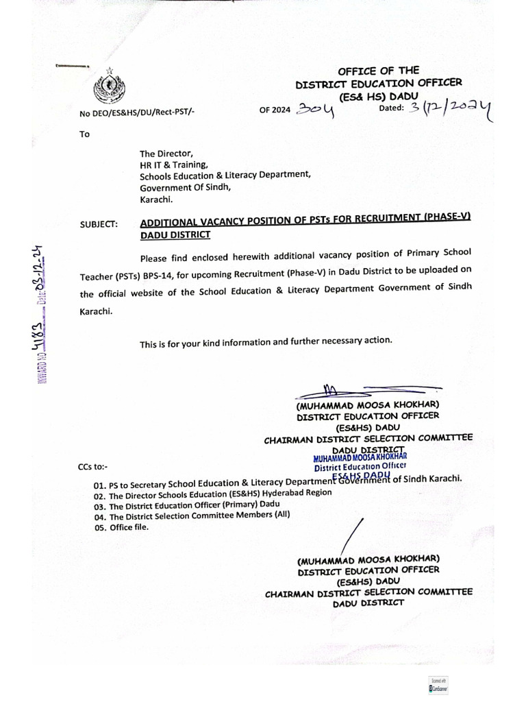 Additional VP District Dadu | PDF