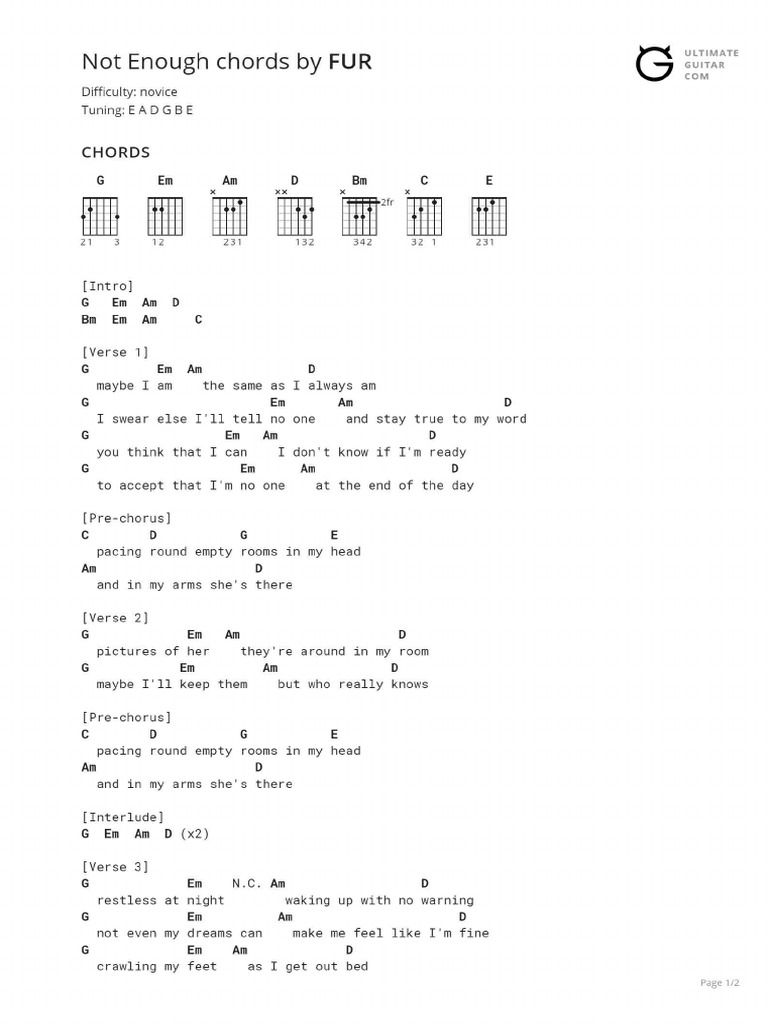 Not Enough Chords | PDF