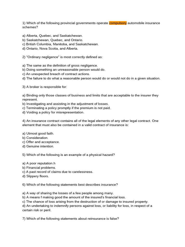 Textbook RIBO LEVEL 1 PRACTICE EXAM | PDF | Insurance | Liability Insurance