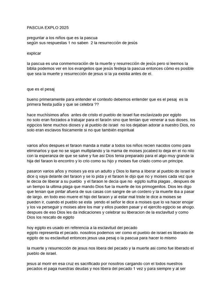 Pascua Eve | PDF | Moisés | La resurrección de Jesús