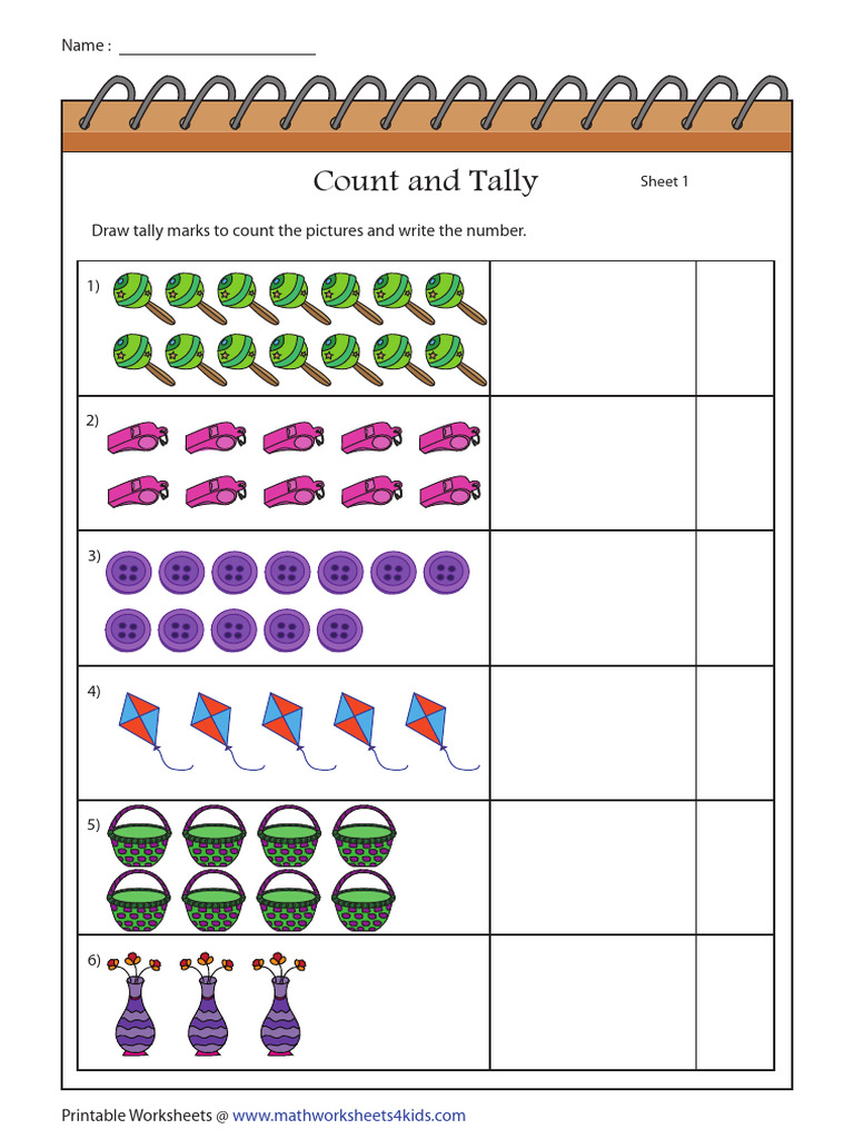Tally Marks Counting Worksheet | PDF