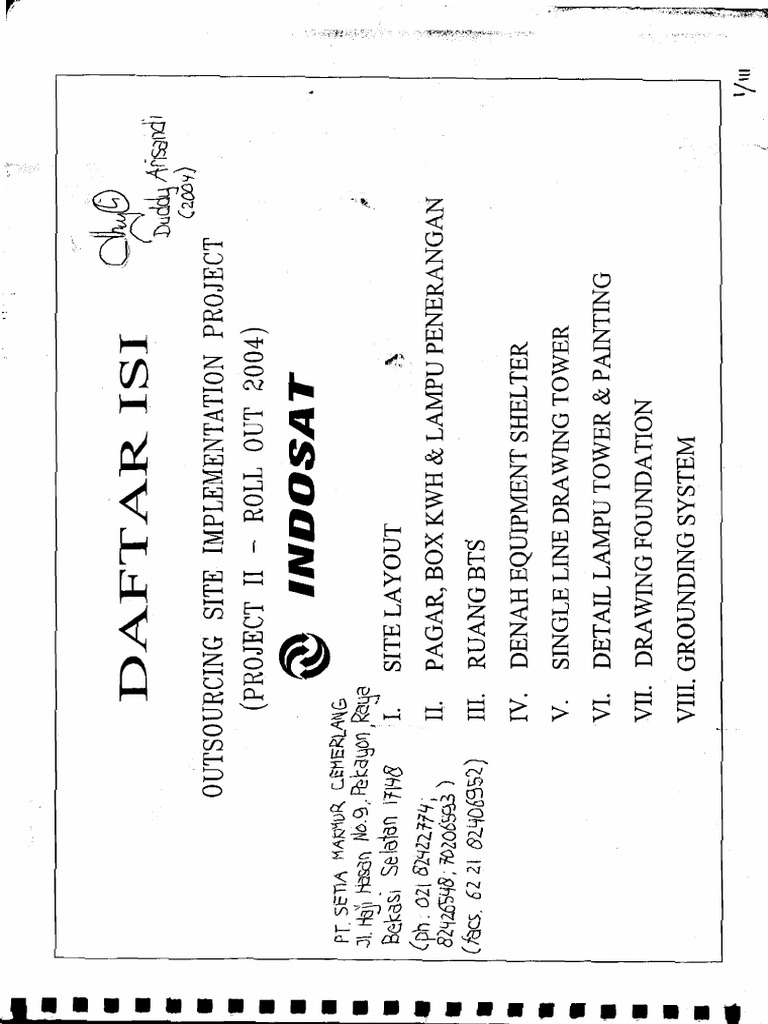Gambar Teknik Sipil - Tower Indosat | PDF