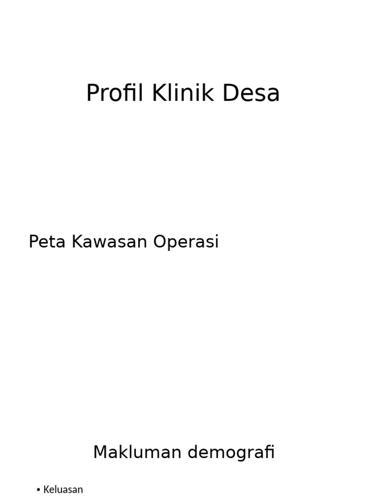 Profil Klinik Desa | PDF