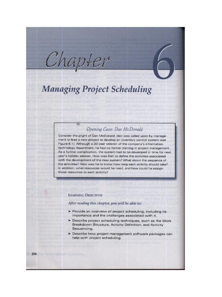 ISPM CH 6 Managing Project Scheduling | PDF