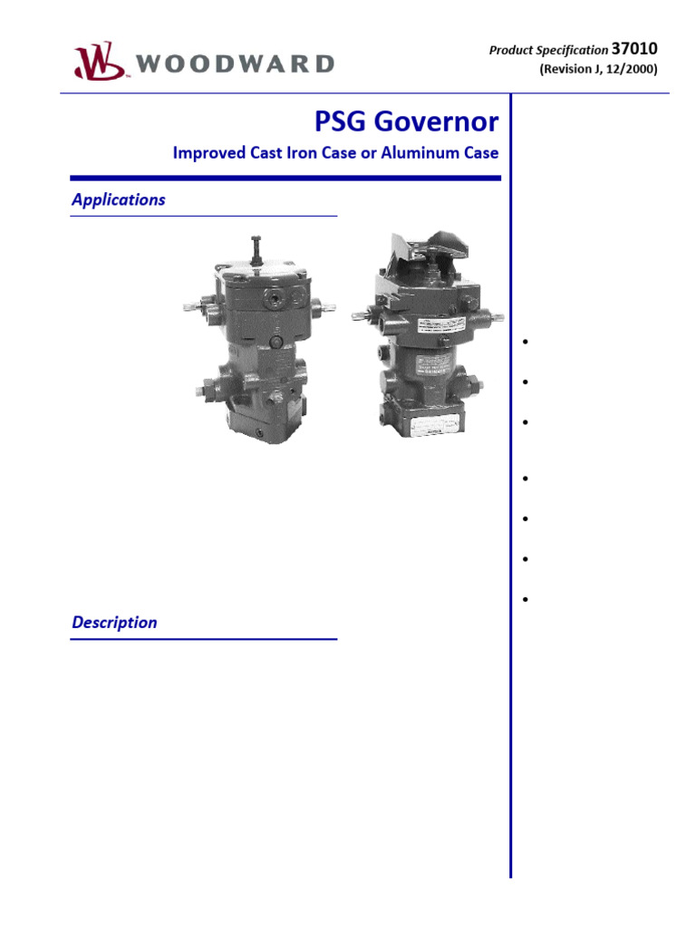 J PSG Governor | PDF | Engines | Valve