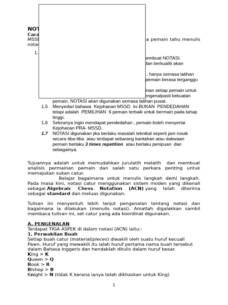 Cara Menulis Notasi Catur | PDF