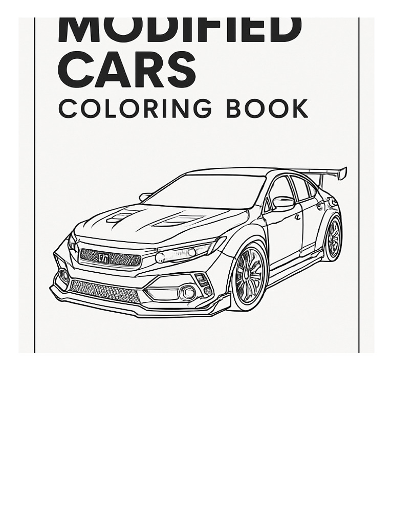 Modified Cars Coloring Book | PDF