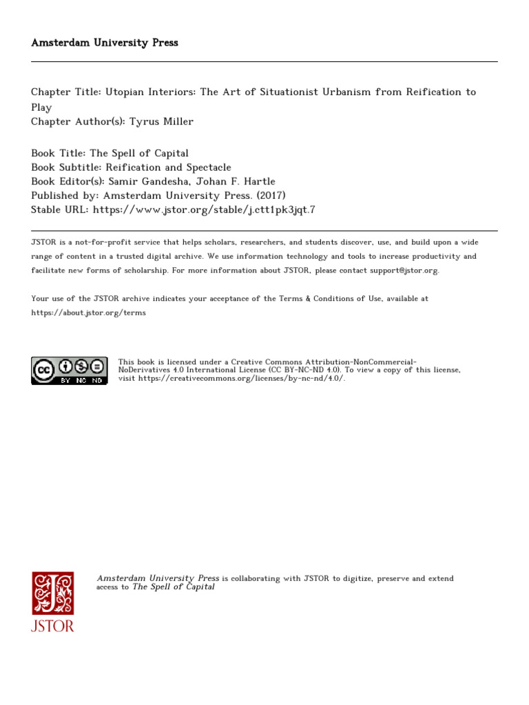 Situationist Urbanism and Utopian Spaces | PDF | Situationist International