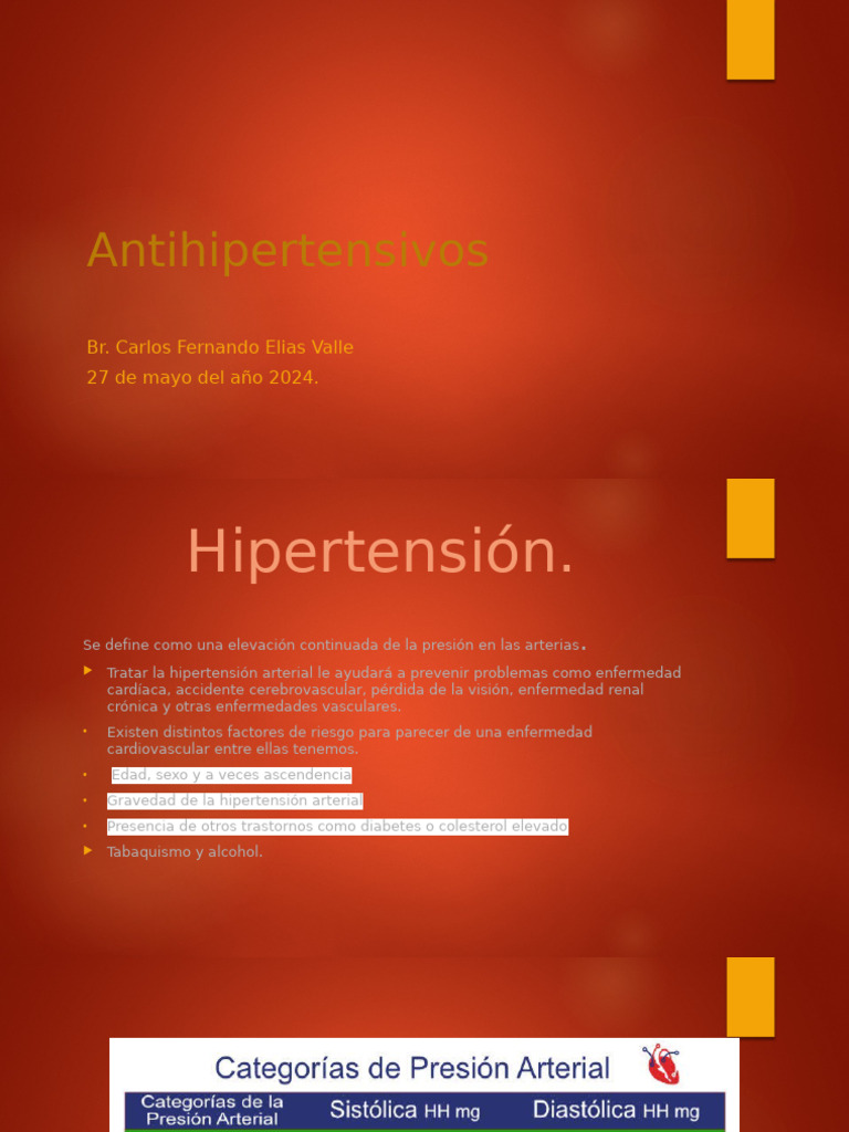 Antihipertensivos seminario | PDF | Hipertensión | Angiotensina