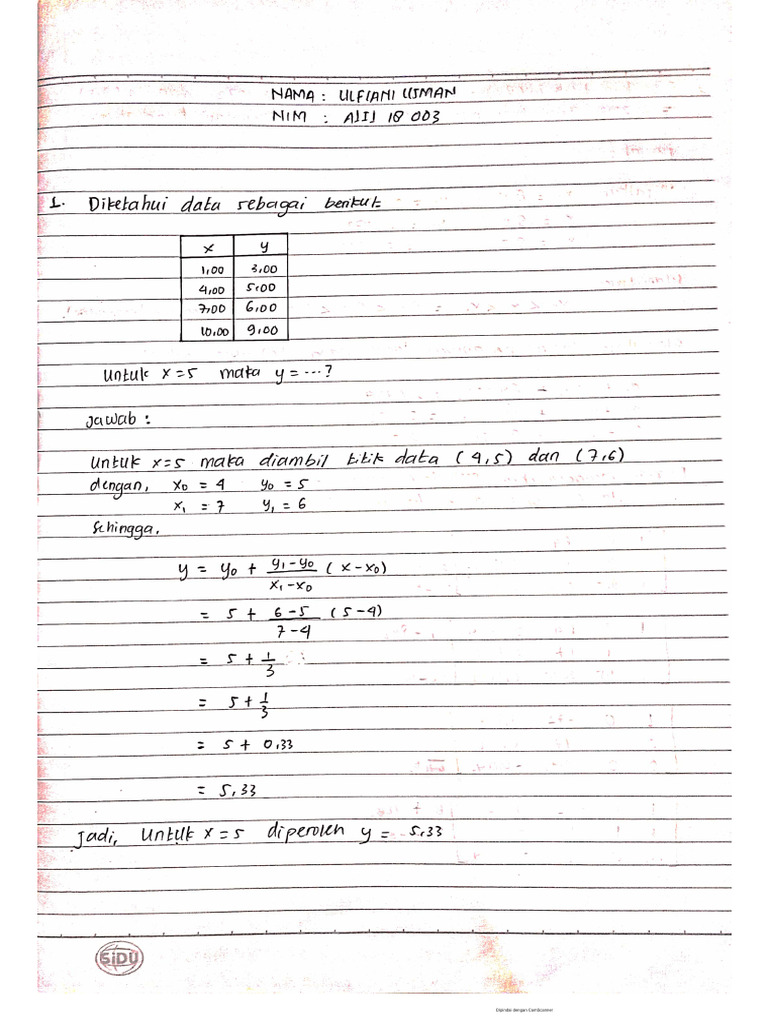 Ulfiani Usman_A1I118003_Tugas 1 Metnum | PDF