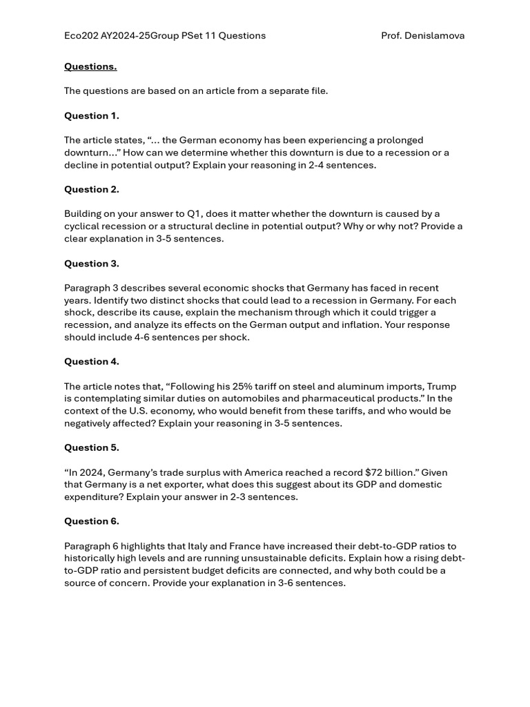 Group PSet 11 Questions | PDF
