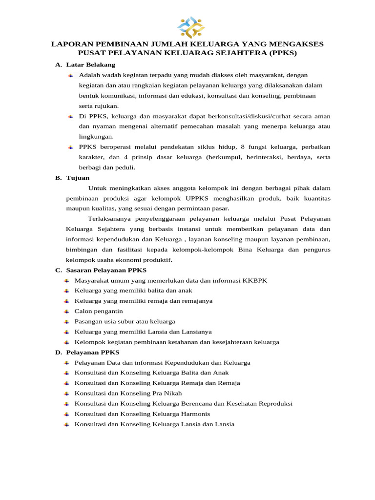2.1.12. Laporan Jumlah Keluarga Yang Mengakses PPKS | PDF