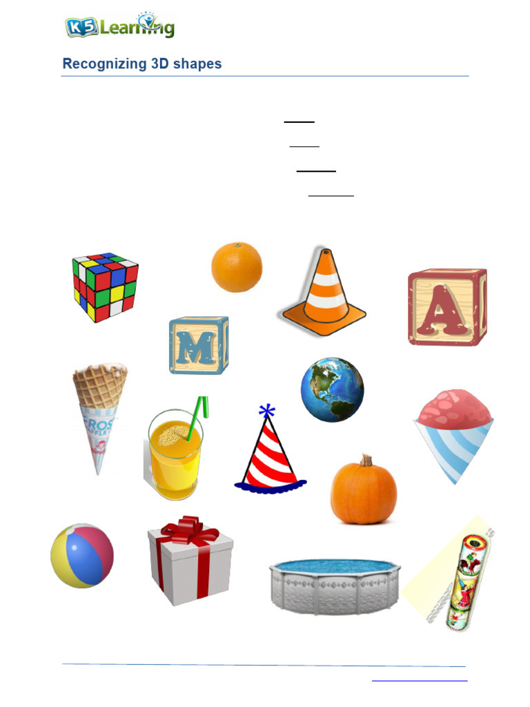 2.7 circle the 3D shapes | PDF