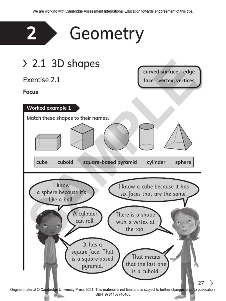 Unit 2 - Cambridge Primary Mathematics 2 Workbook | PDF | Shape | Symmetry