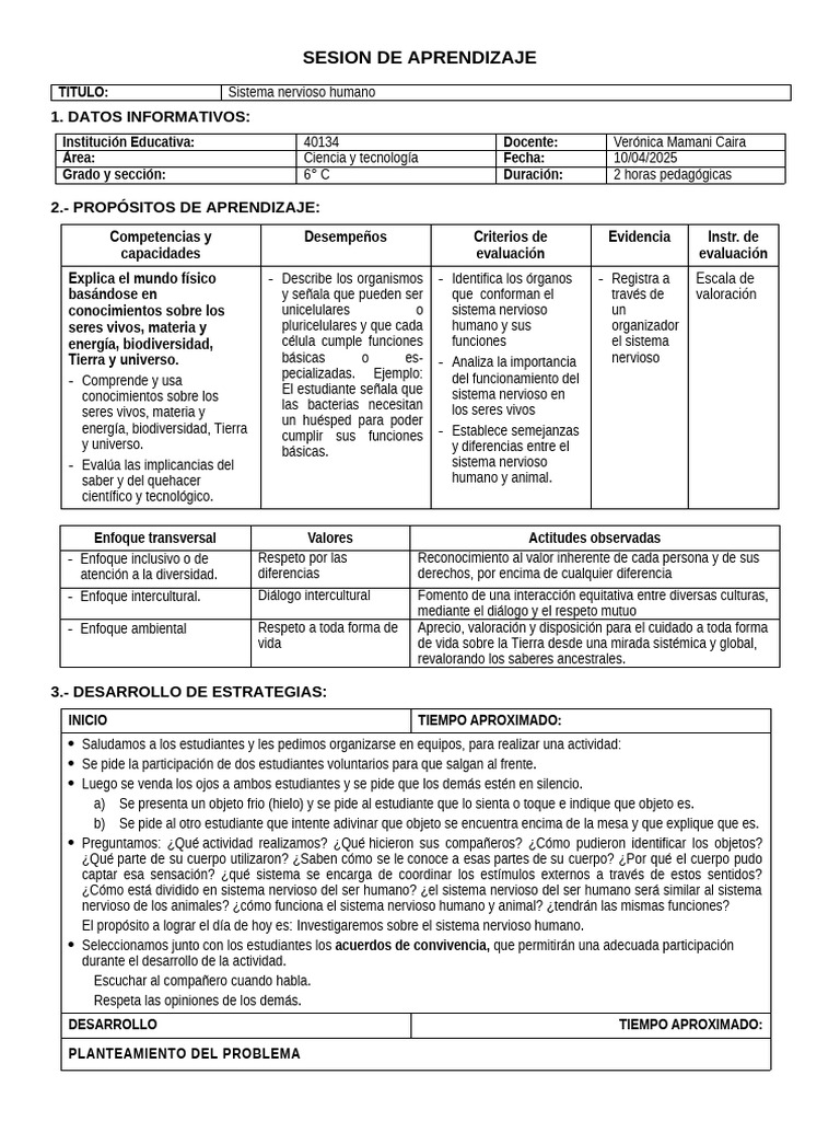 SESION-SIST-NERV | PDF | Organismos | Cerebro