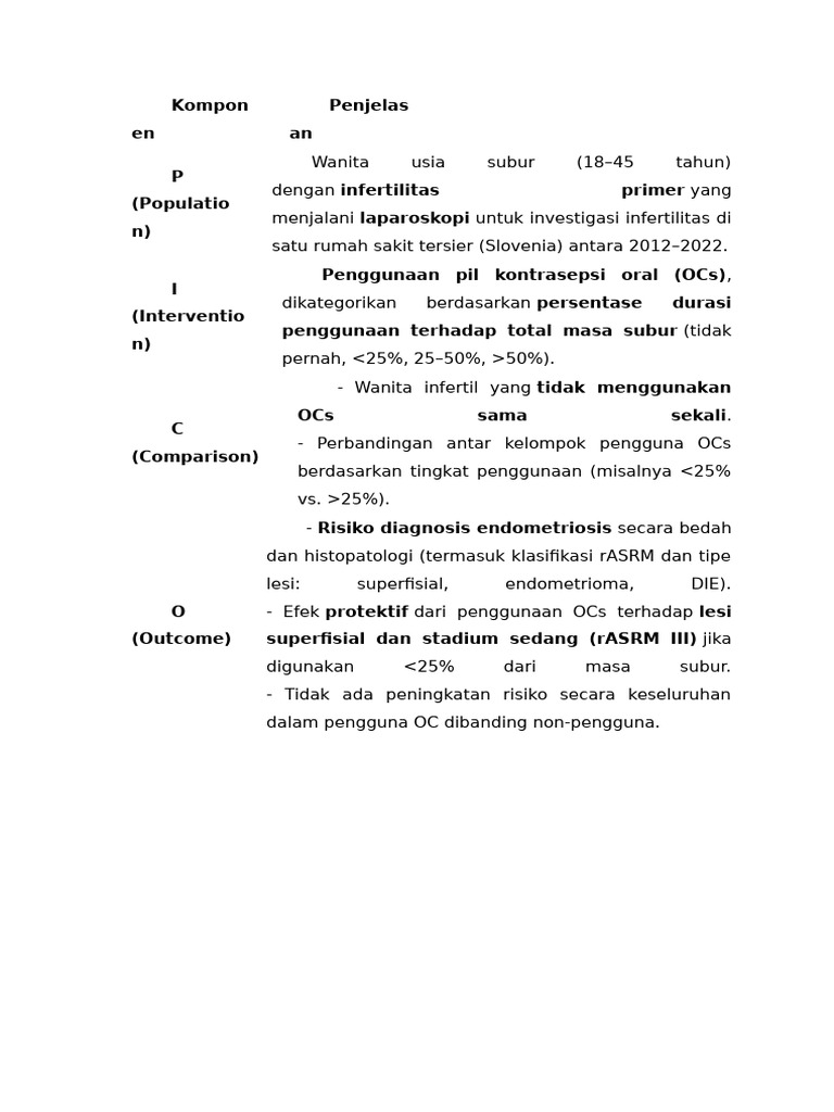 Contoh Analisis PICO | PDF