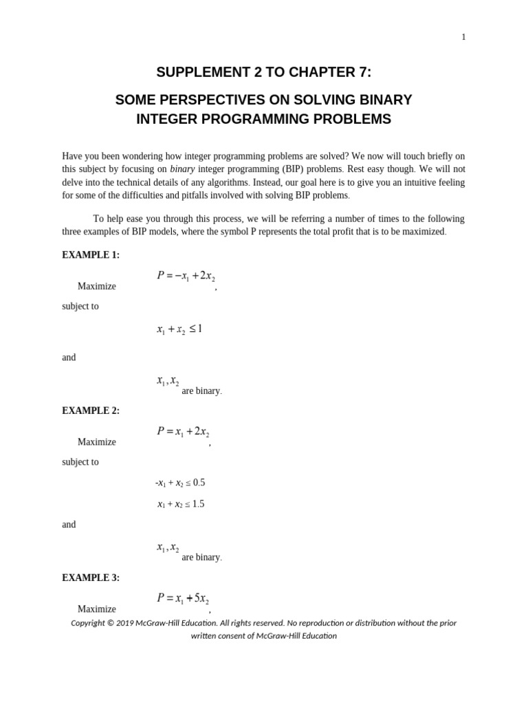 hillier6e_Chapter07_Supplement2 | PDF | Linear Programming | Computer Programming