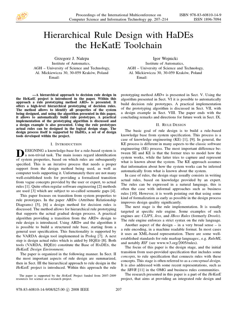 Hierarchical Rule Design With HaDEs The | PDF | System | Function (Mathematics)