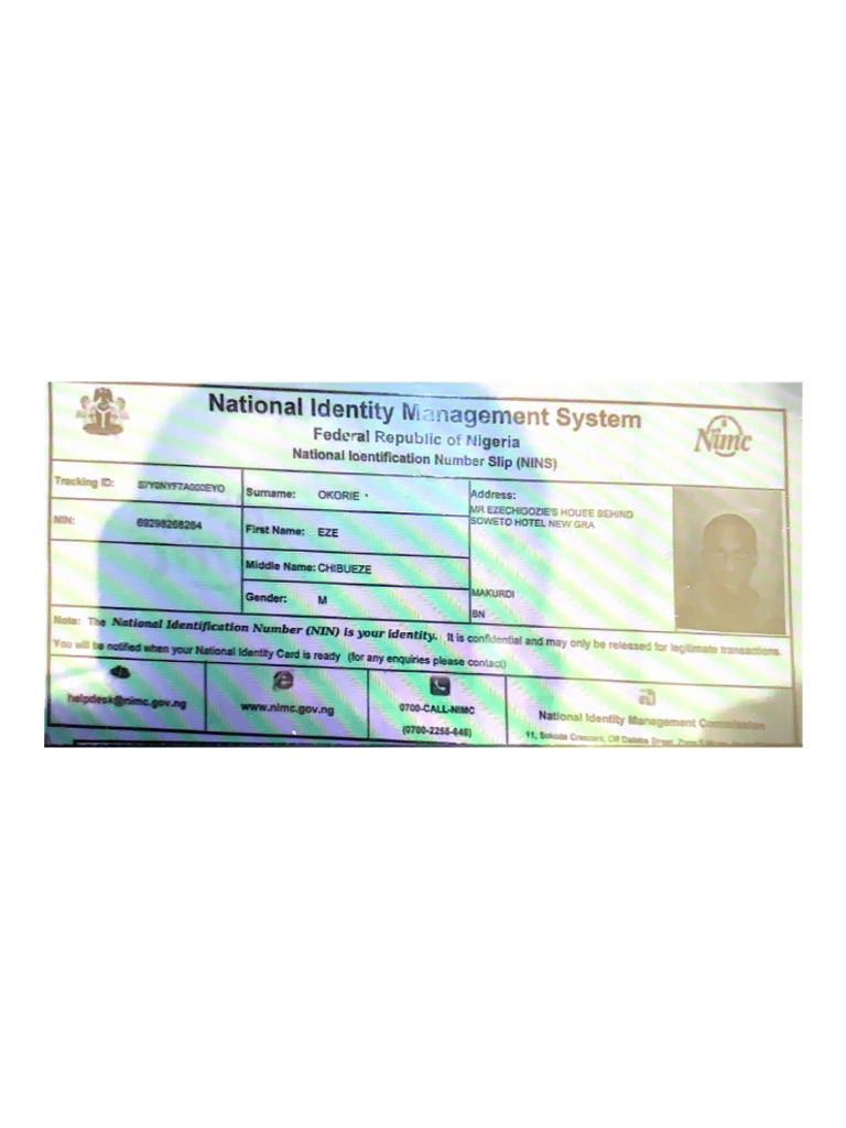 National Identity Management System | PDF