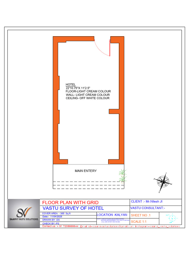 Hotel Kalyan - Vastu Grid | PDF
